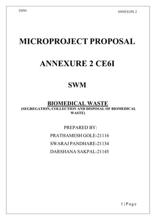 solid waste management annexure and managment annexure and also the ...