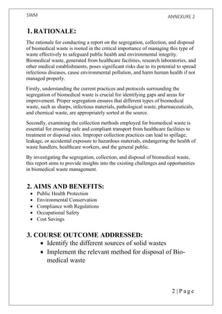 solid waste management annexure and managment annexure and also the ...