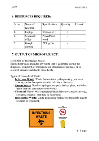 solid waste management annexure and managment annexure and also the ...