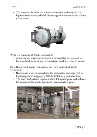 solid waste management annexure and managment annexure and also the ...