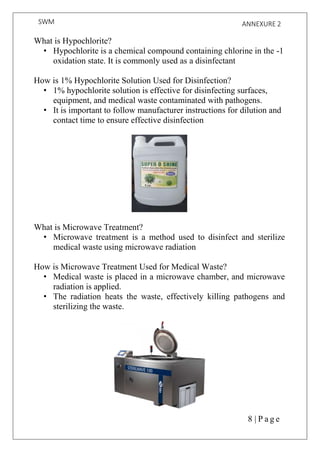 solid waste management annexure and managment annexure and also the ...