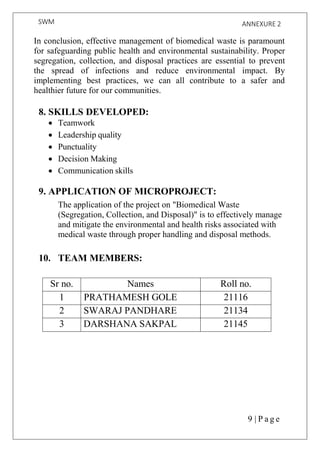 solid waste management annexure and managment annexure and also the ...