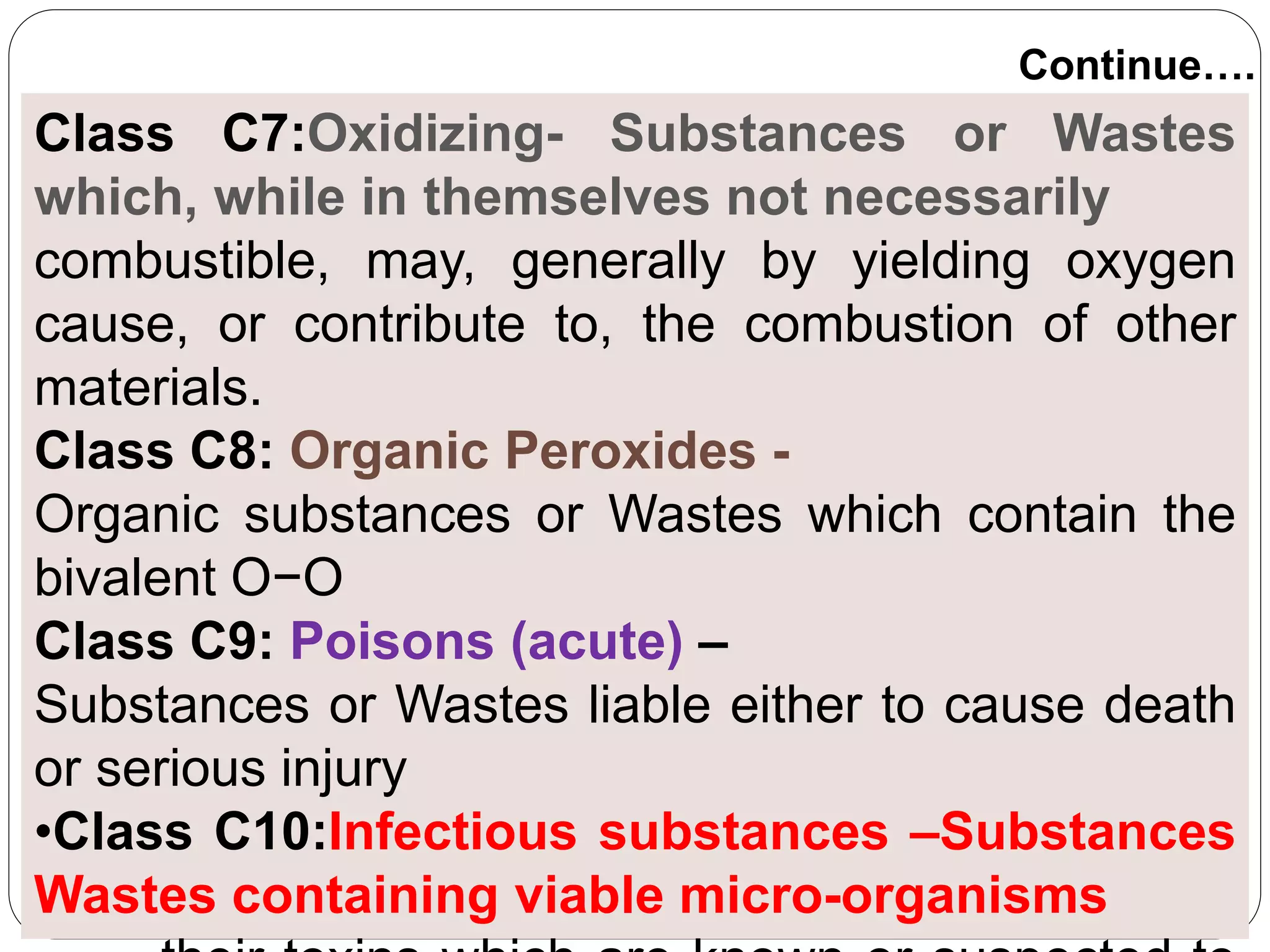 Classification, Characterization & Identification of Hazardous Waste | PPTX