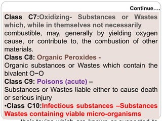 Classification, Characterization & Identification of Hazardous Waste | PPTX