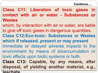 Classification, Characterization & Identification of Hazardous Waste | PPTX