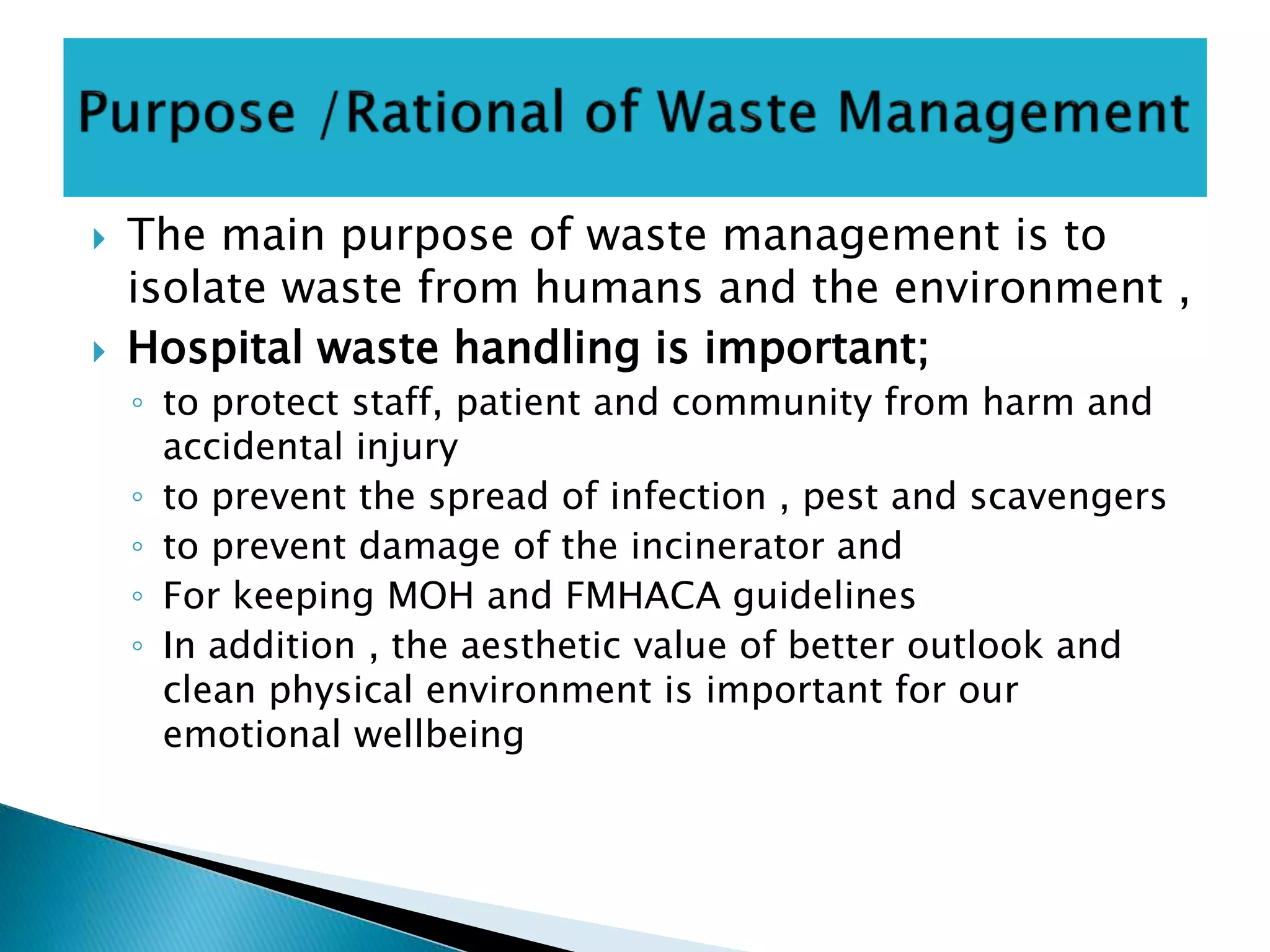 health care Solid waste management | PPT