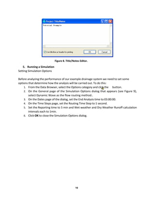 Swmm quick start tutorial | PDF