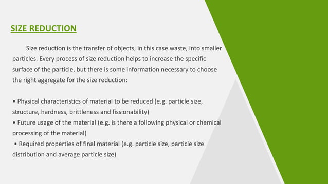 Unit operation for Separation and Processing of Solid Waste Materials ...