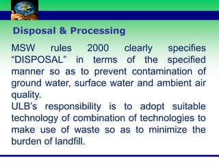 solid waste municipal presentation paurri | PPT