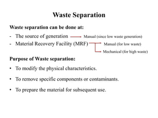 Processing Techniques and Energy Recovery (Part I)-Solid Waste ...