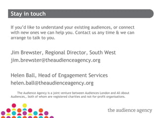 The Audience Agency: our work with young people and cultural ...