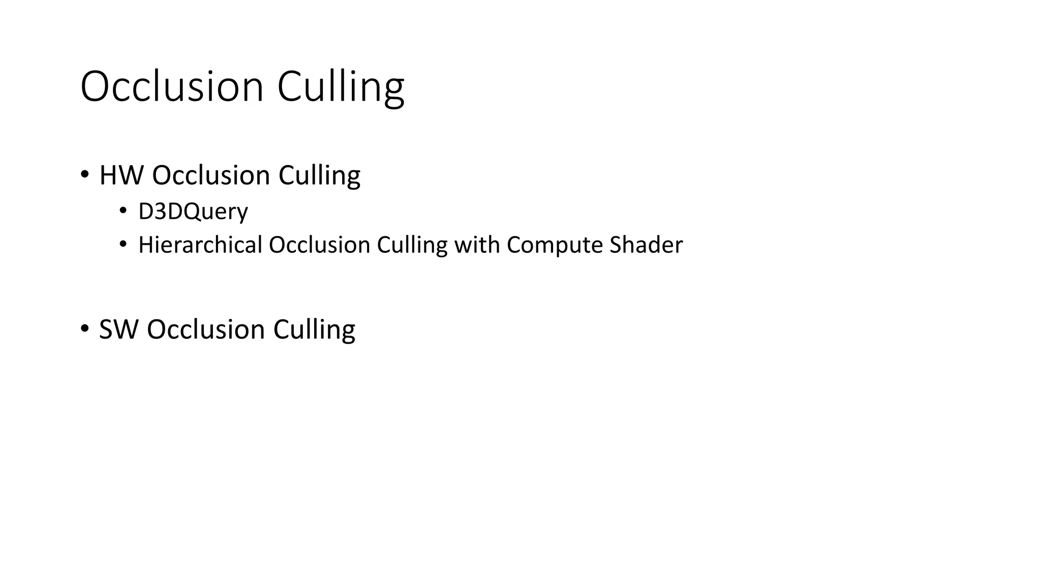 Sw occlusion culling | PDF