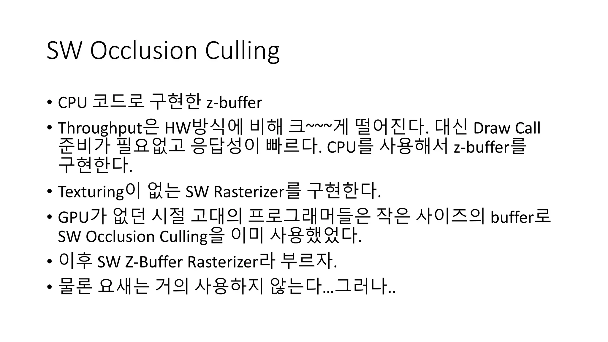 Sw occlusion culling | PDF