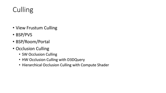 Sw occlusion culling | PDF