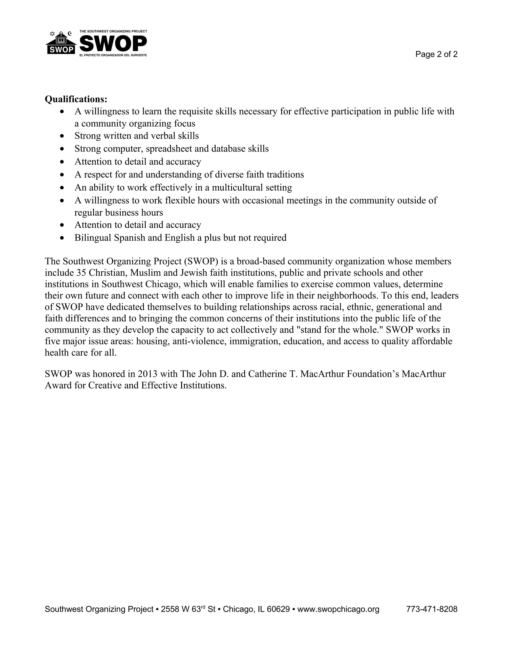 Swop job description data specialist 2014-11-24 | DOC