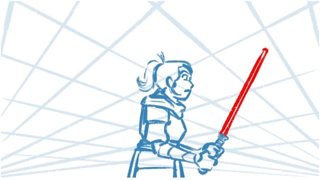 My storyboard for a sword fight scene with lightsabers | PPT