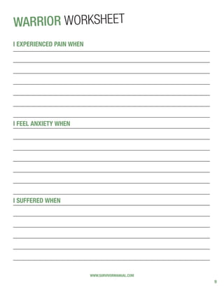 SurvivorManual.com Warrior Workbook | PDF