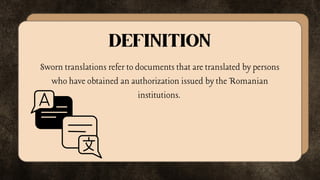 Types of Sworn Translations in Cluj-Napoca | PDF