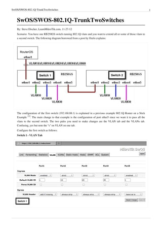 SwOS (MikroTik Switch OS) Administration Guide | PDF