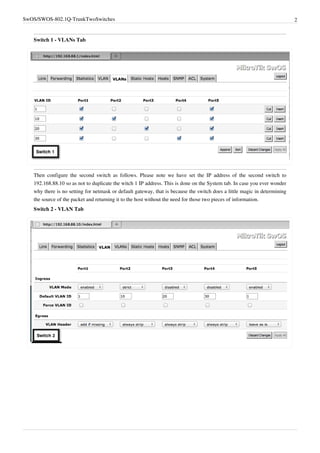 SwOS (MikroTik Switch OS) Administration Guide | PDF