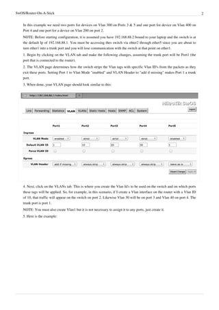 SwOS (MikroTik Switch OS) Administration Guide | PDF