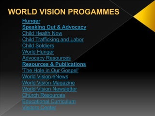 World Vision SWOT | PPTX