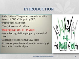 Swot analysis of INDIAN ECONOMY | PPTX