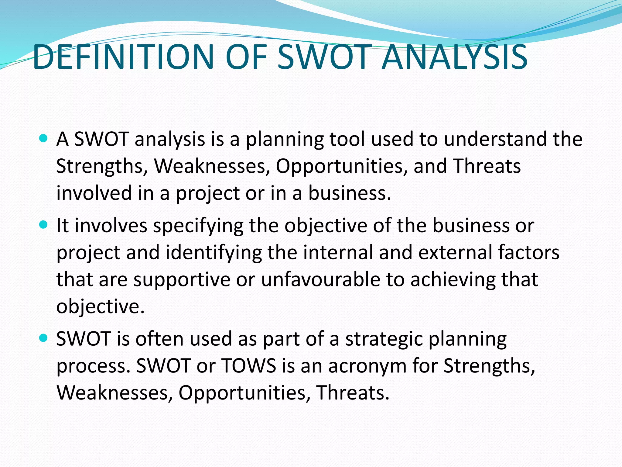 Swot Analysis for Hospitality Industry | PPTX