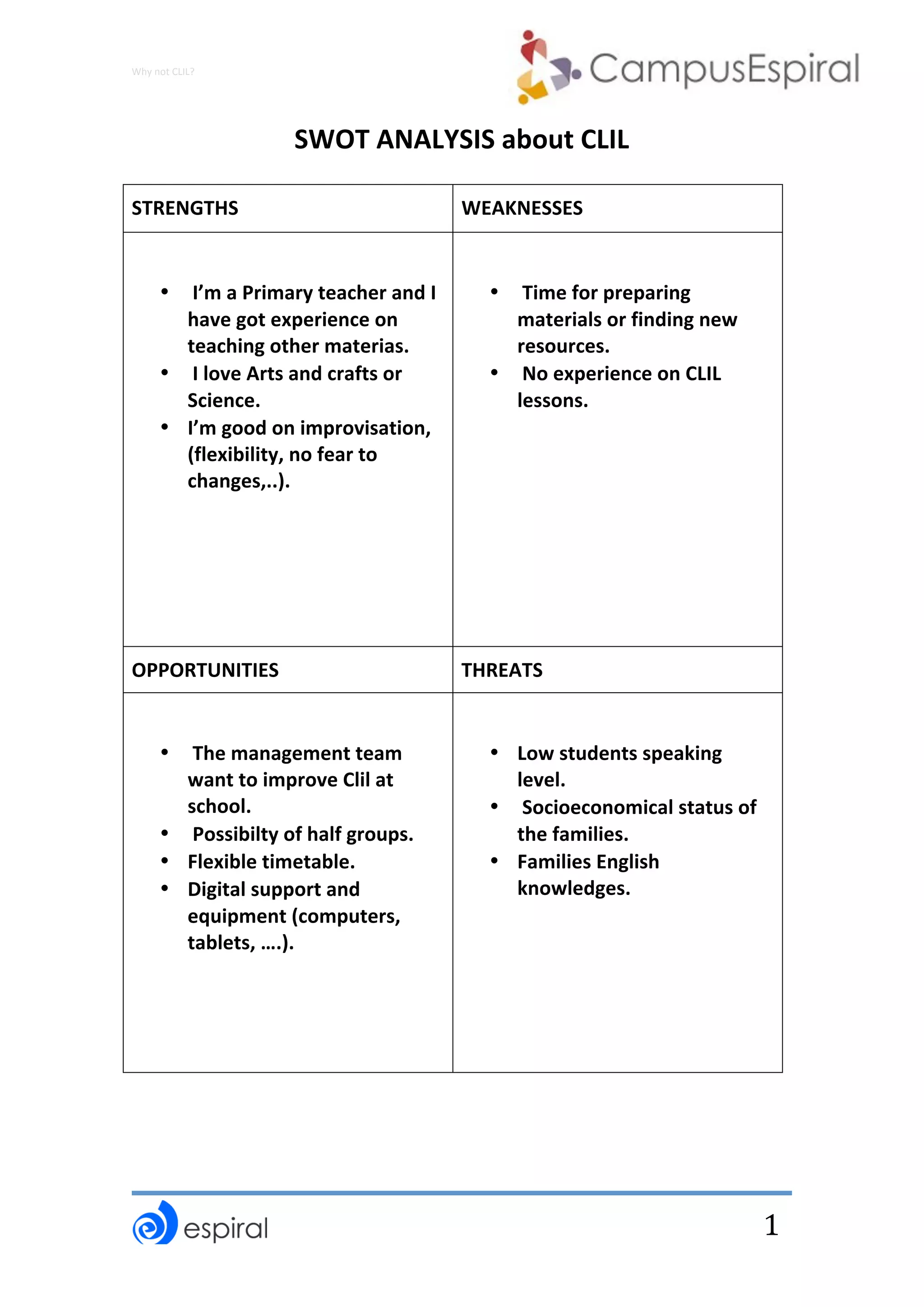 Swot | PDF | Education