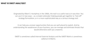 How to create a perfect SWOT Analysis ? | PPTX