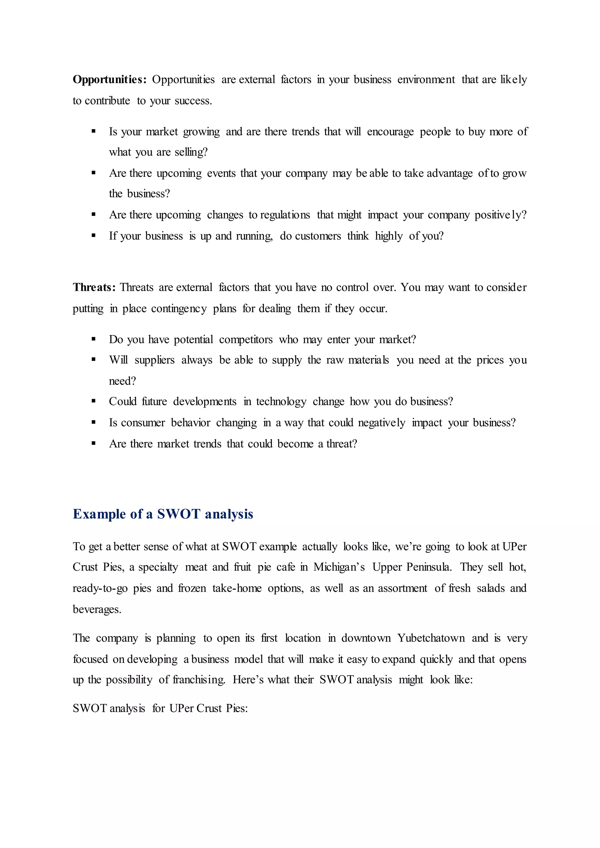 SWOT Analysis in Strategic Management | DOCX