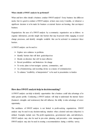 SWOT Analysis in Strategic Management | DOCX