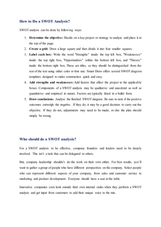 SWOT Analysis in Strategic Management | DOCX