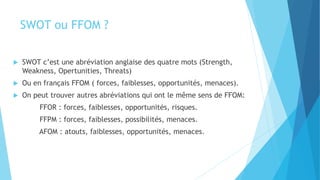 SWOT Analysis - Analyse FFOM | PDF