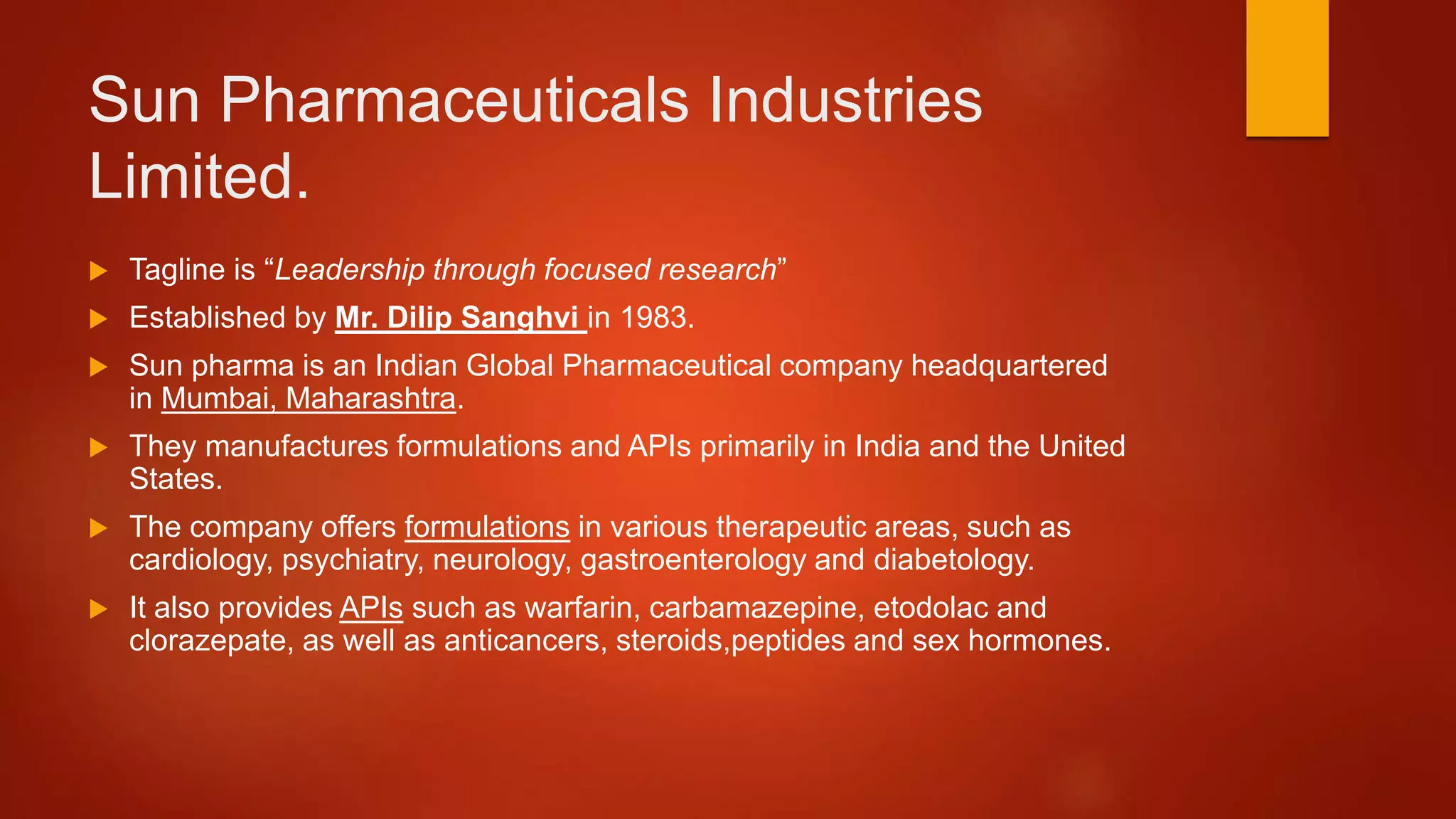 SWOT Analysis of Sunpharma | PPTX