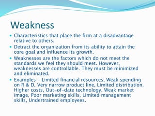 SWAT analysis - strengths, weaknesses, opportunities, and threats | PPTX