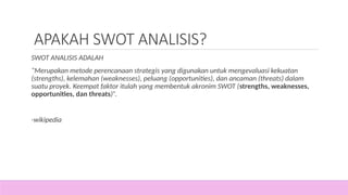 1 swot analysis | PPTX