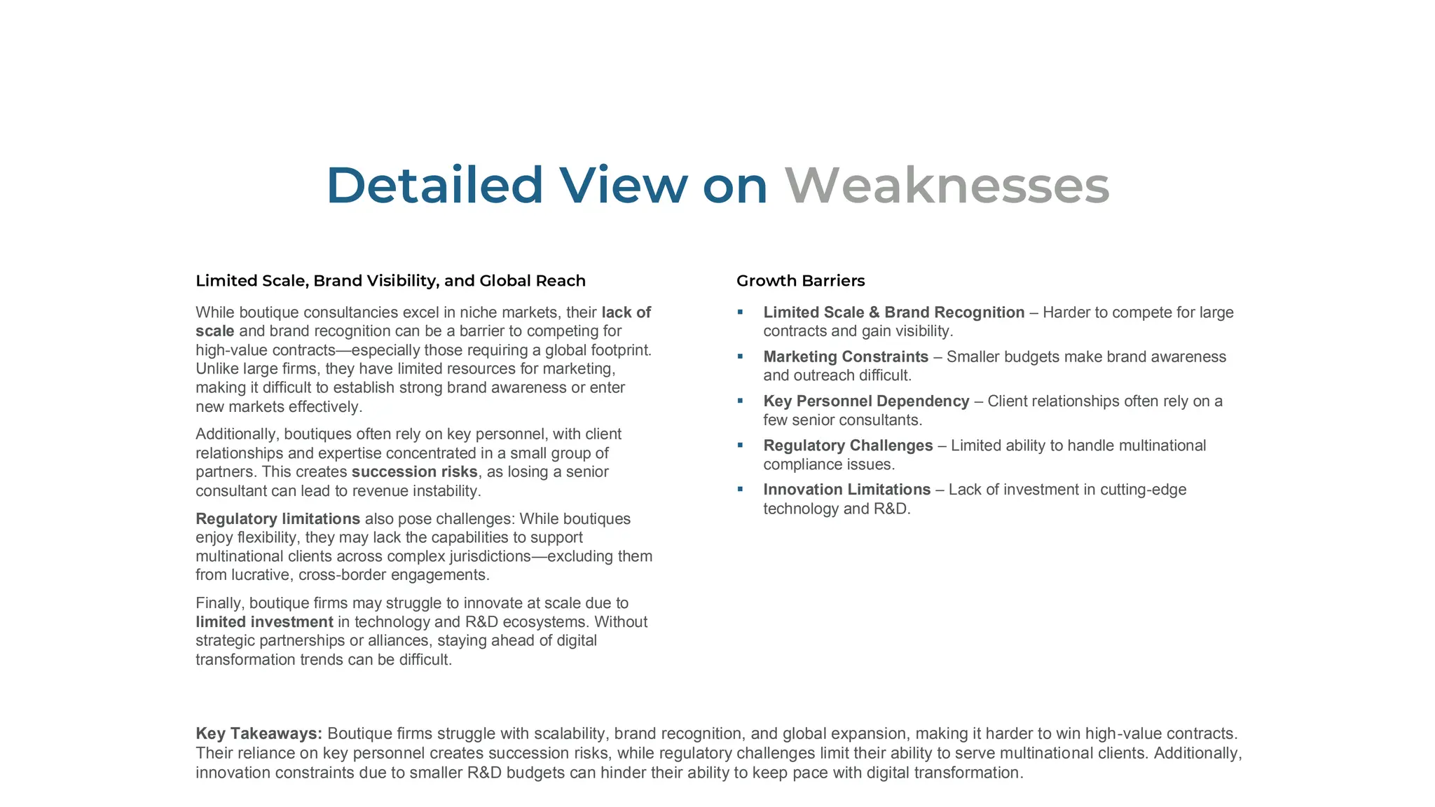 🔹 SWOT Analysis: Boutique Consulting Firms in 2025 🔹 | PDF