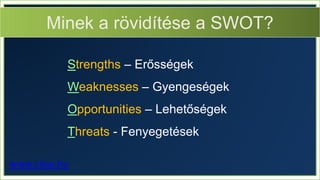 SWOT elemzés - Stratégiai tervezés | PPTX