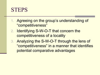SWOT for Competitive Assessment | PPT
