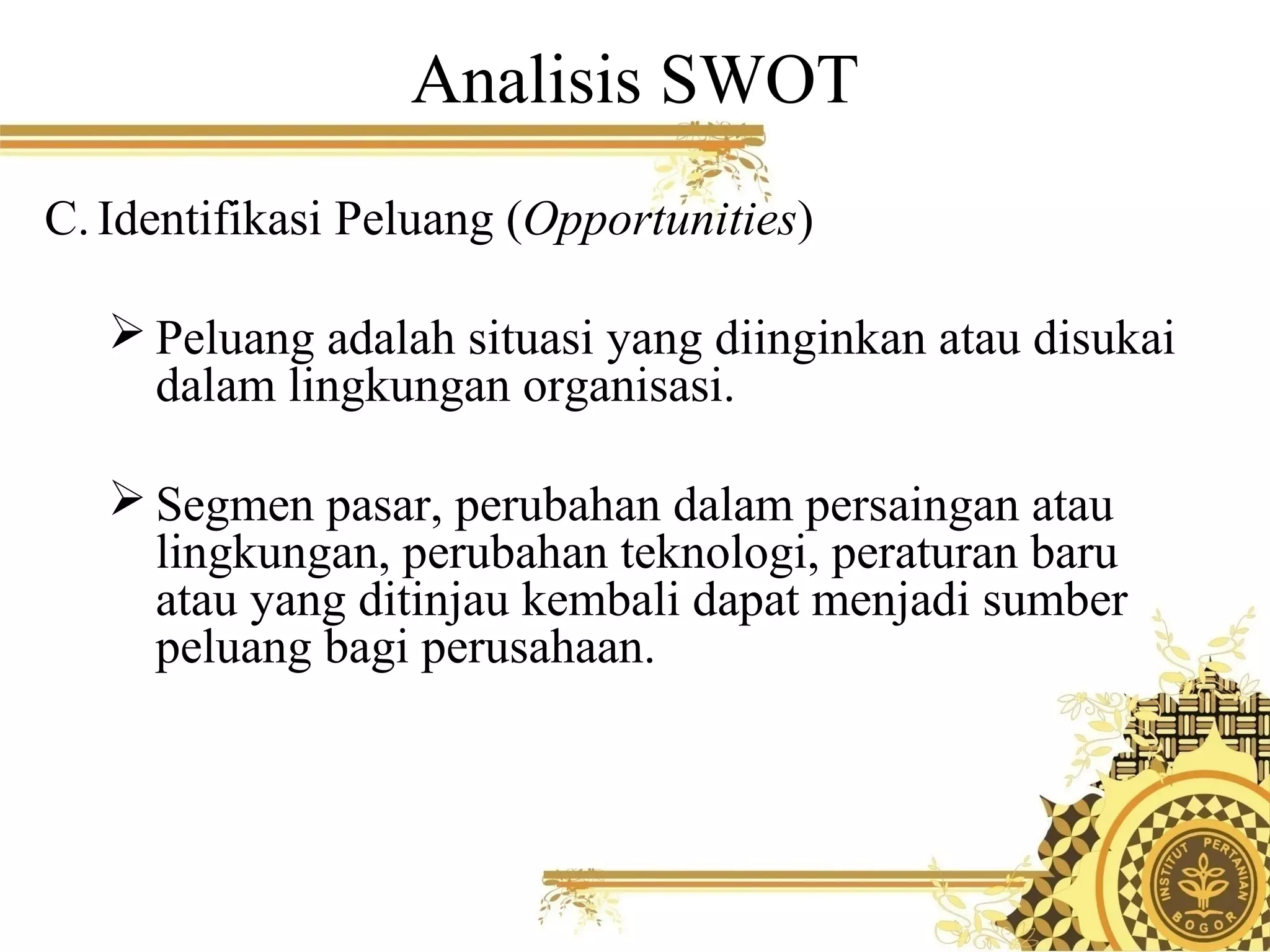Swot road map-arsitektur | PPT