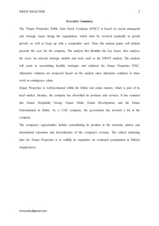 Swot 1 | DOCX