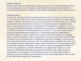 Comparative of Ford and Honda SWOT Annalysis | PPTX