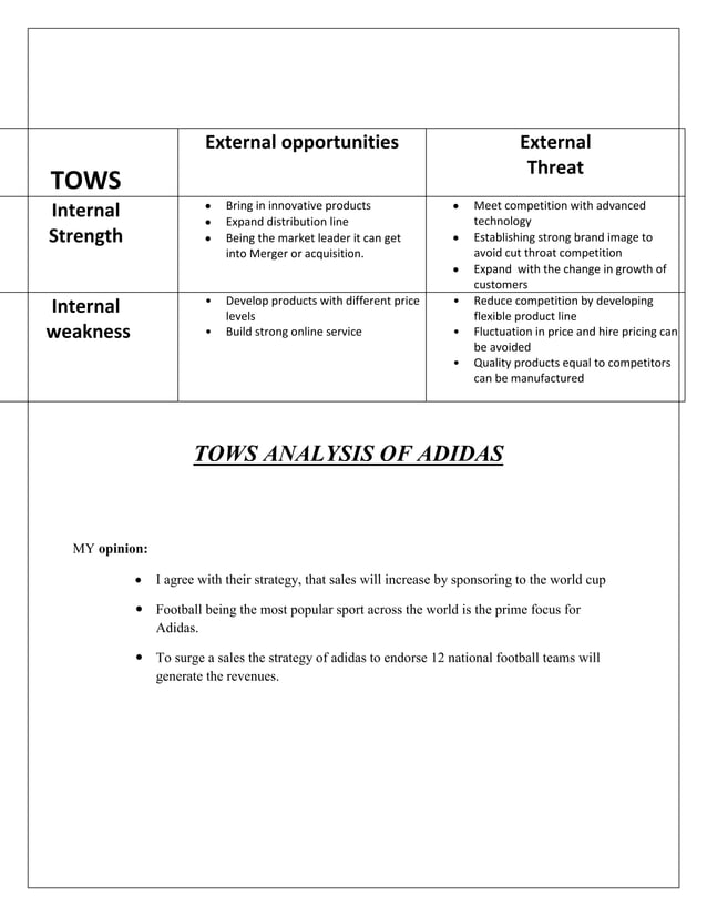 Swot adidas | PDF