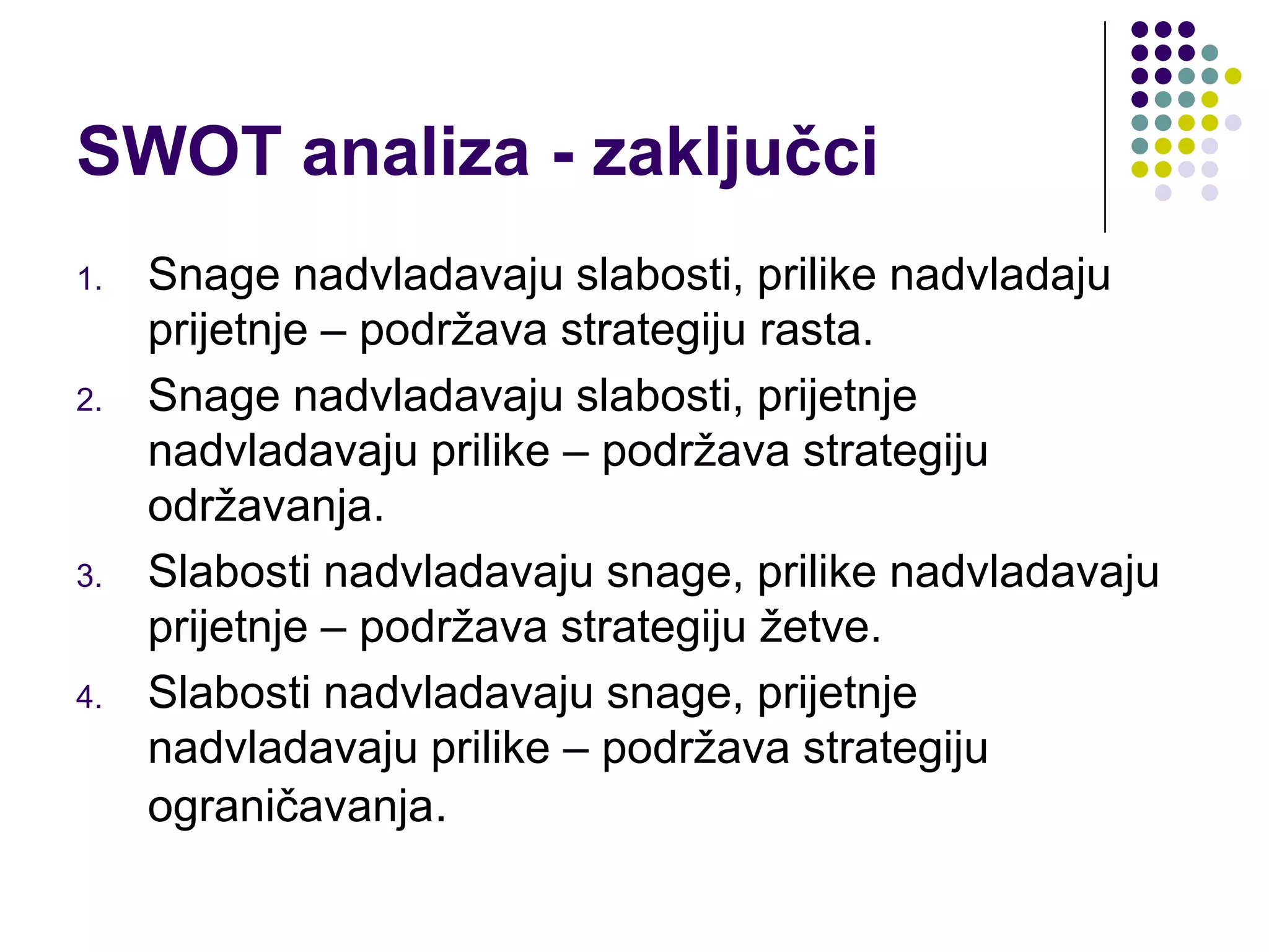 Swot analiza kao dio poslovnog plana | PPTX