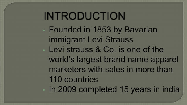 Swot analysis Of LEVI | PPT