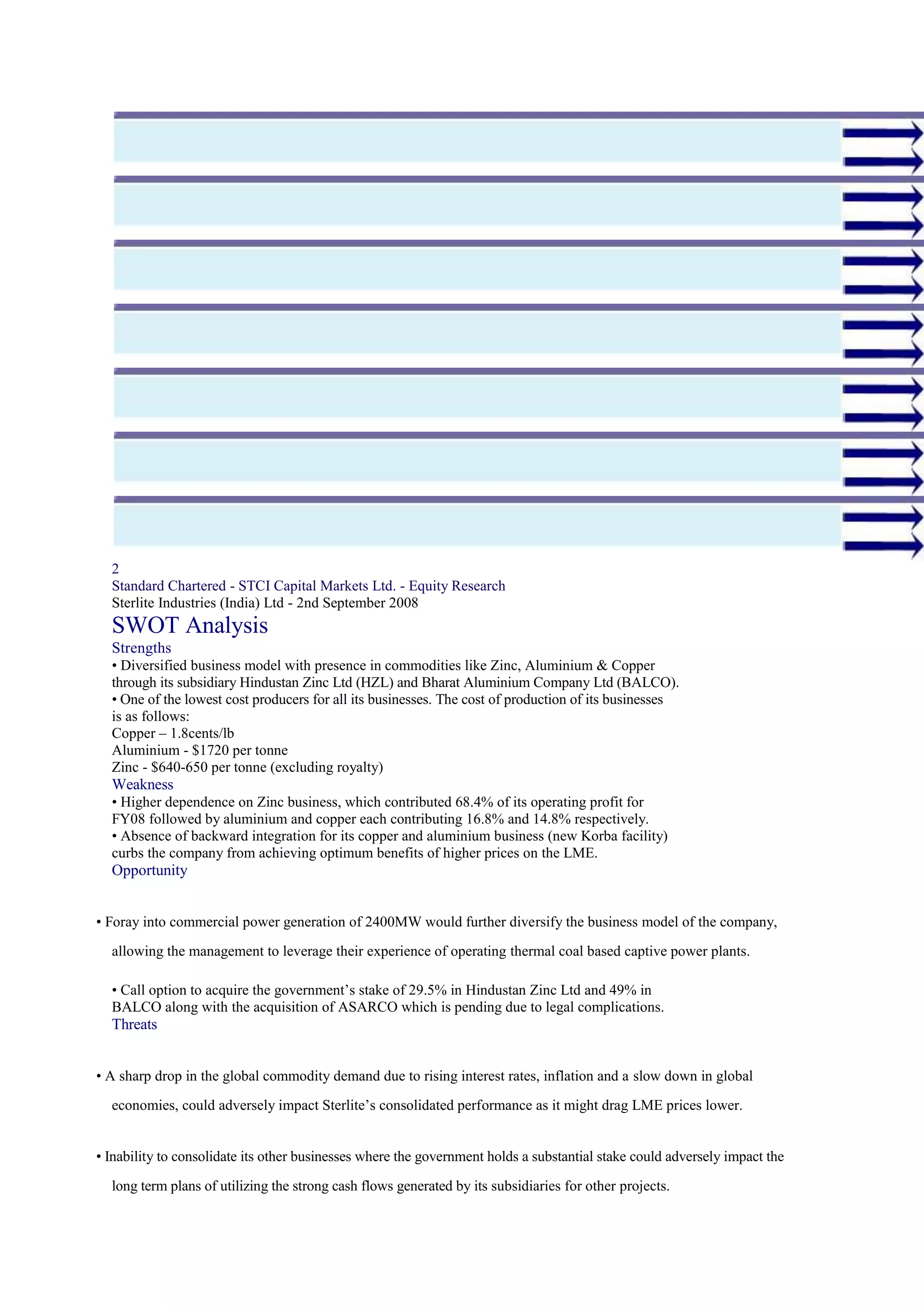 Swot analysis | DOCX | Commodities | Economy