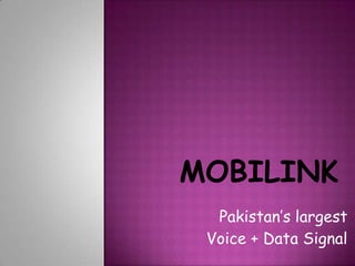 Mobilink | PPTX | Telecommunications Industry | Industries