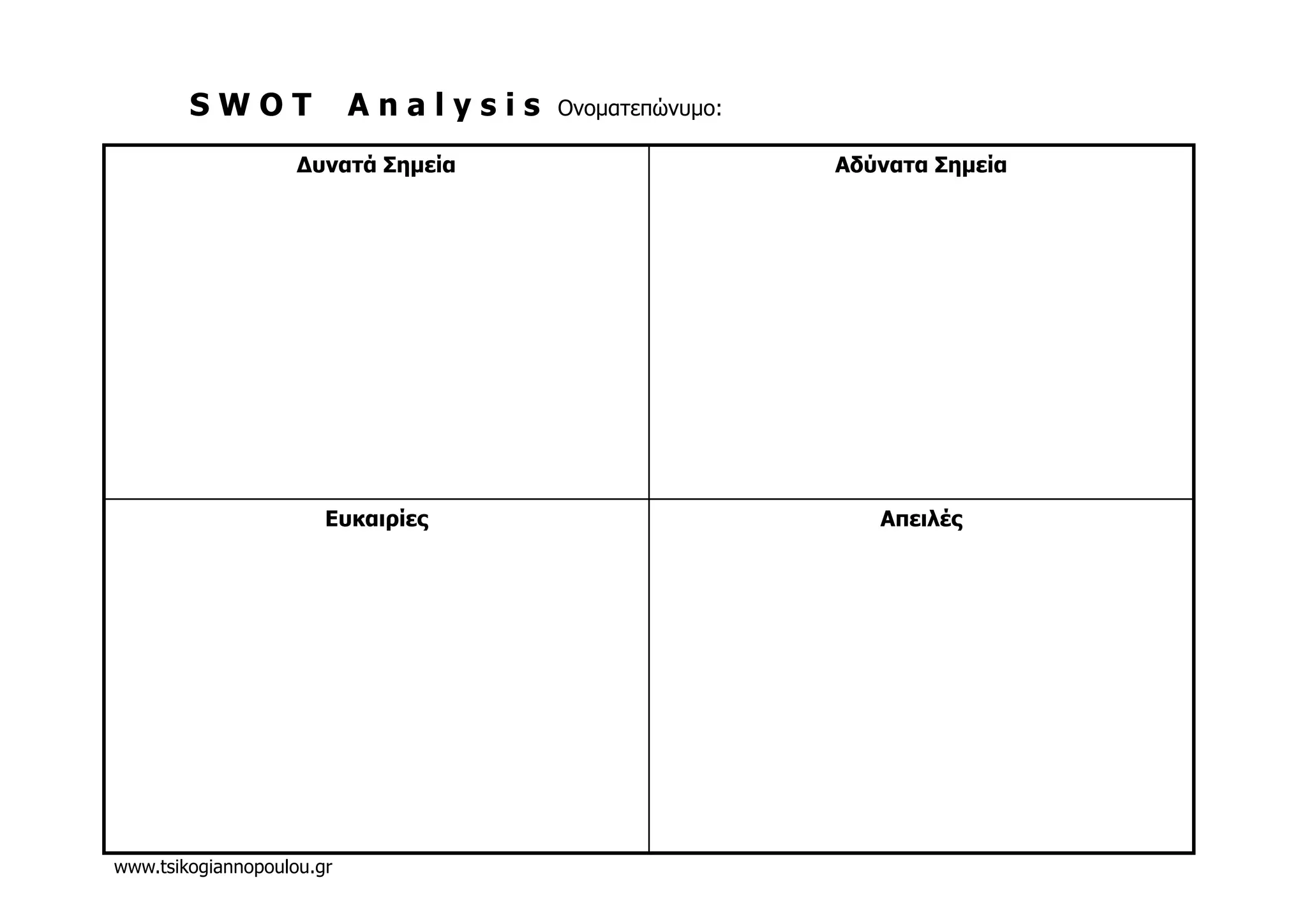 Swot Analysis λειτουργία συμβατότητας Ppt