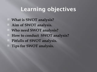 SWOT Analysis for School ManagementPresentation | PPTX